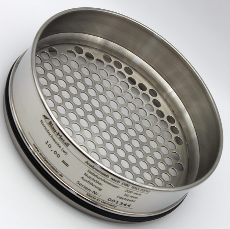 Test Sieve ISO 3310, Round Apertures 10.0 mm - ISO 5223 eStore